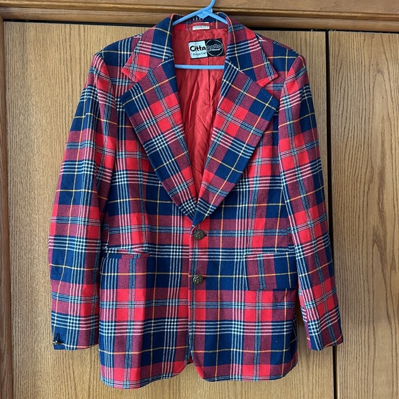 Citta by Europe Craft | Jackets & Coats | Original Vintage Red Tartan ...